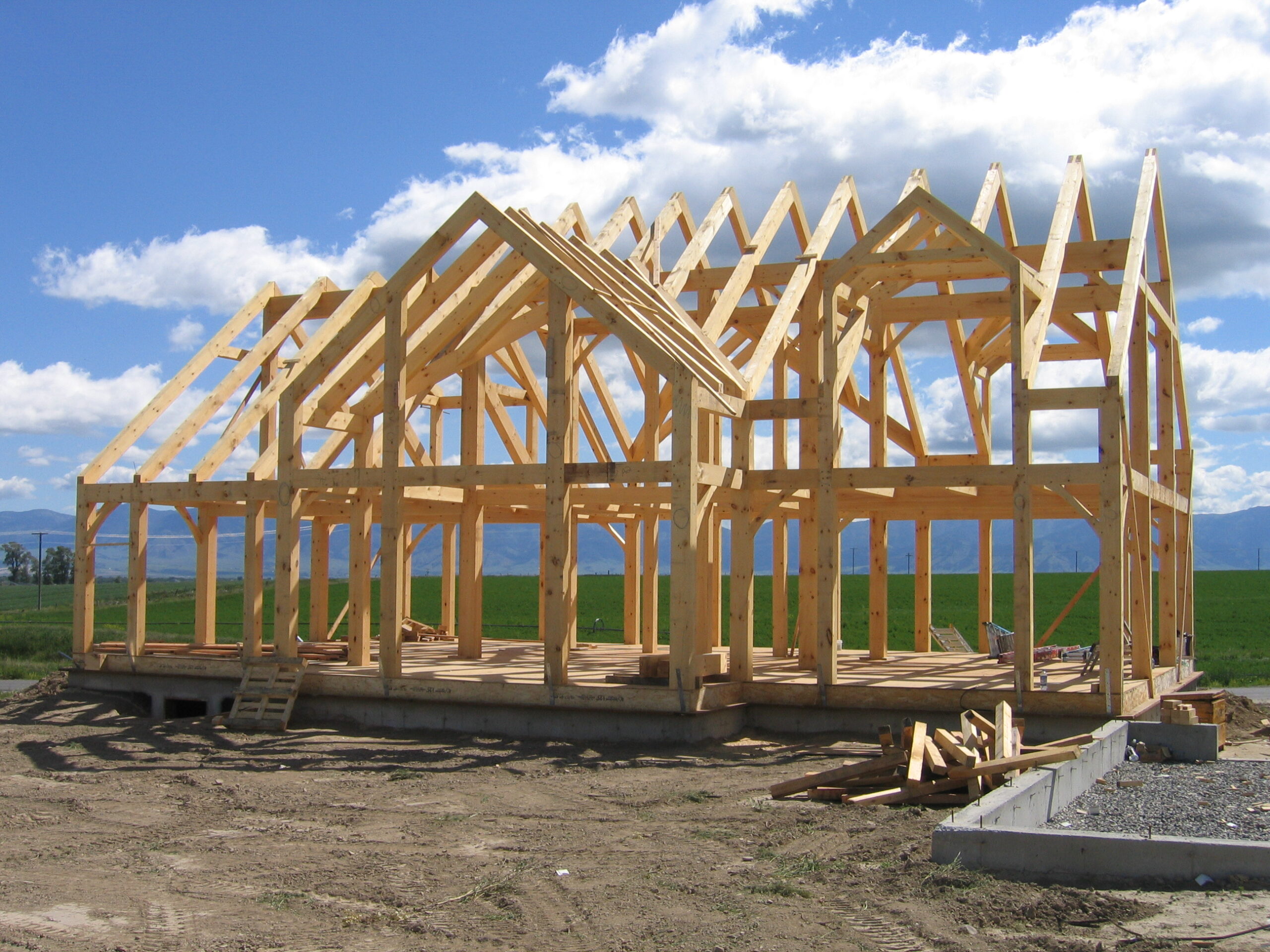 Timber Frame Cape in Fishtail, MT - Vermont Frames