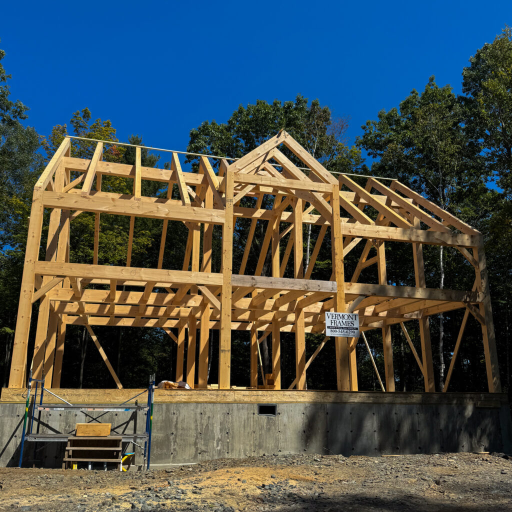 Timber Frame Cape in Hartland, VT - Vermont Frames